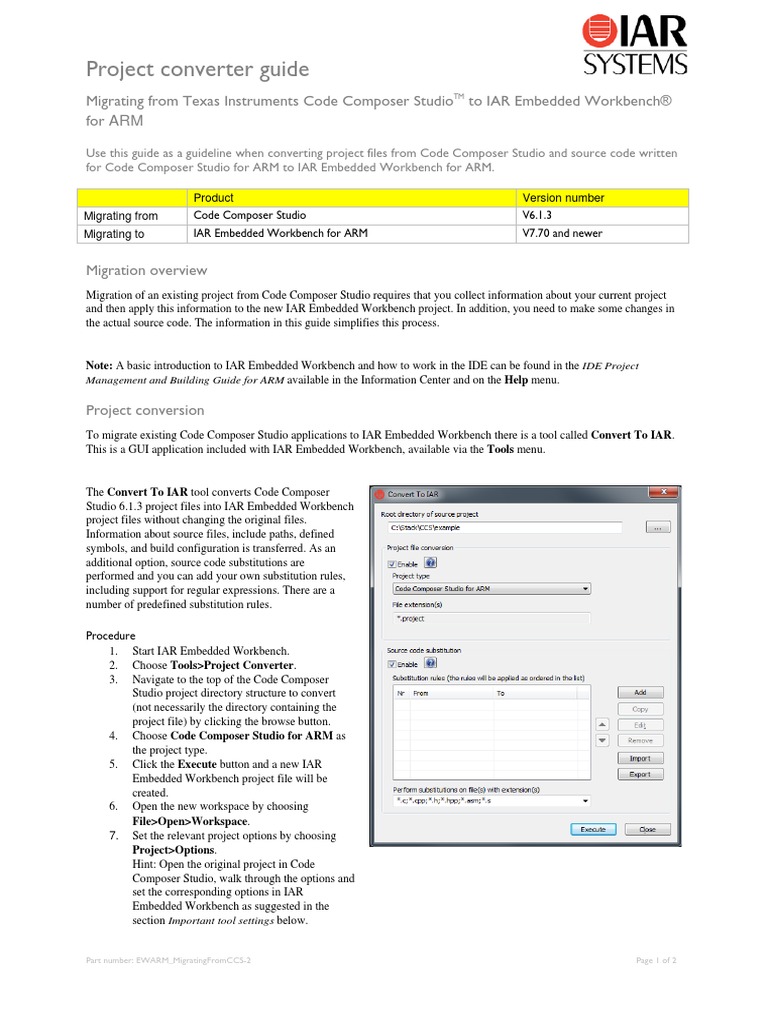 EWARM MigratingFromCCS - ENU | PDF | Source Code | Computer File