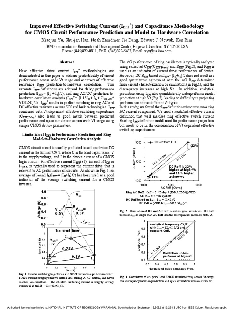 Improved Effective Switching Current IEFF and Capacitance Methodology ...