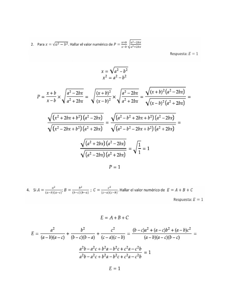 Algebra Solved Exercises | PDF Algebra Solved Exercises | PDF