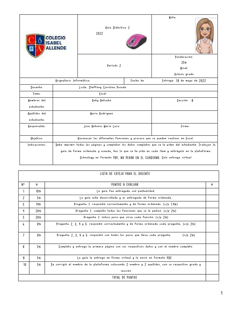 Guia No.2 - Informatica - Periodo No.2 | Descargar gratis PDF | Microsoft Excel | Microsoft Word