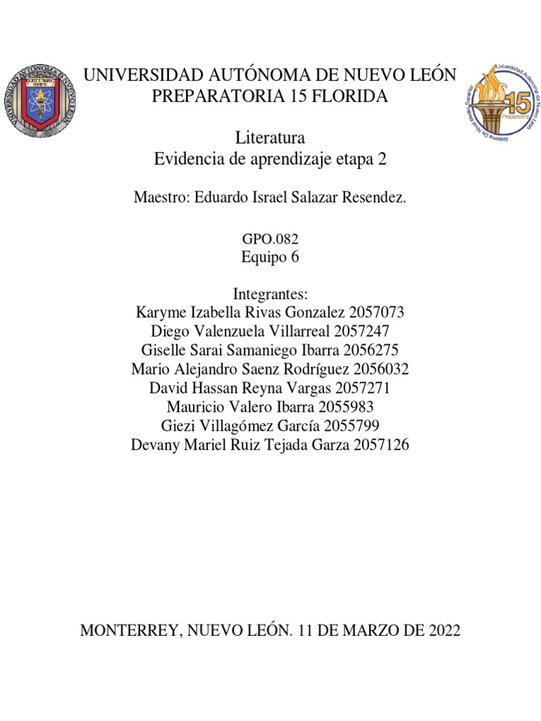 Equipo 6 - EV2 - LITERATURA | PDF | Fábula