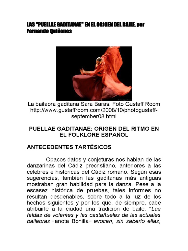 Puellae Gaditanae Fernando Quiñones | PDF | Bailes | Ritmo