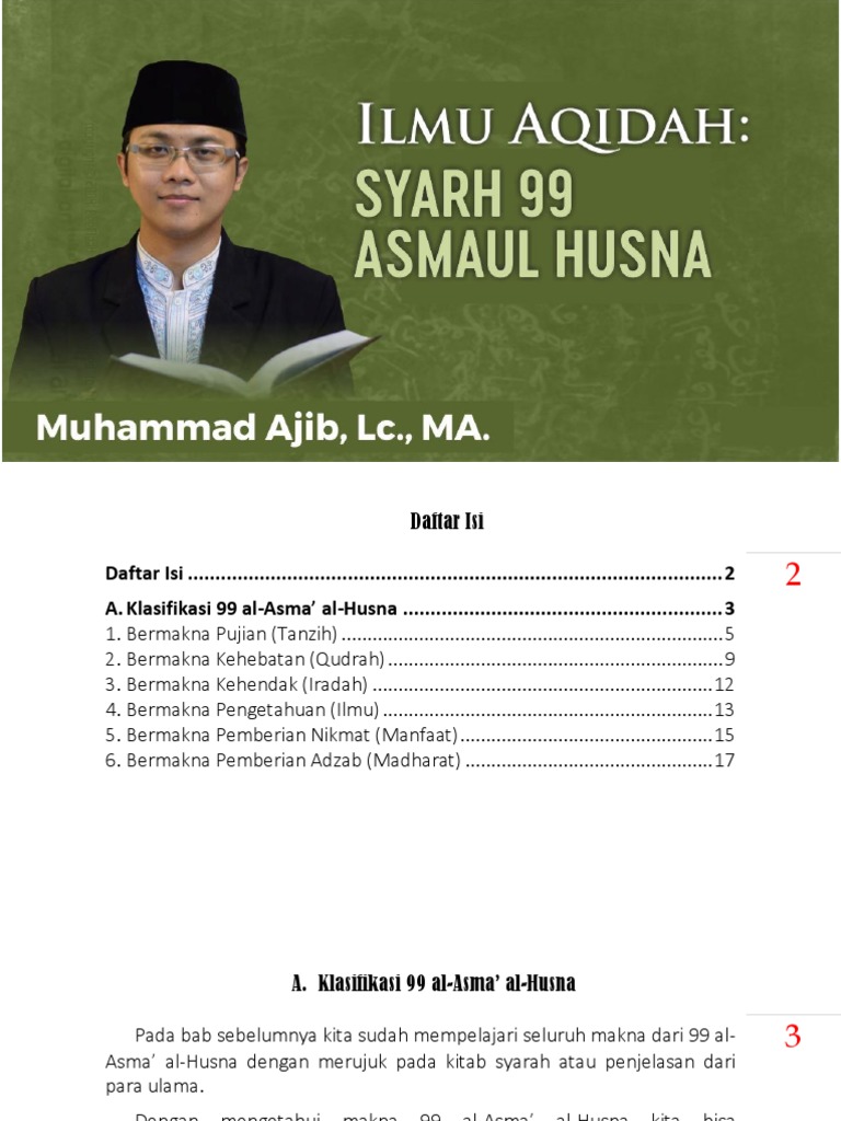 Akidah - Syarah 99 Asmaul Husna - M Ajib SH, MA | PDF