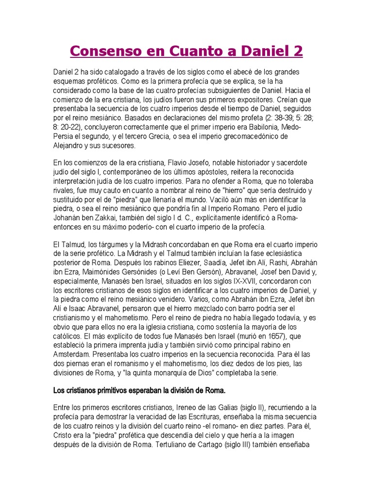 Interpretaciones de Daniel 2 | PDF | antecristo | Cristo (título)