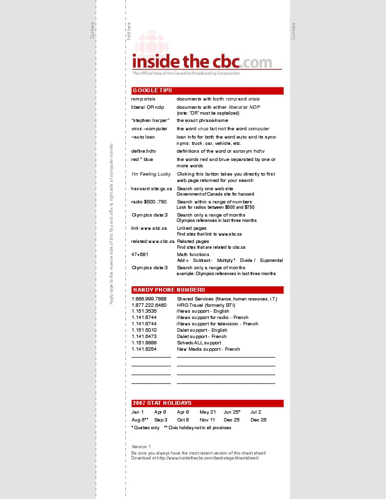 Google Cheat Sheet | PDF