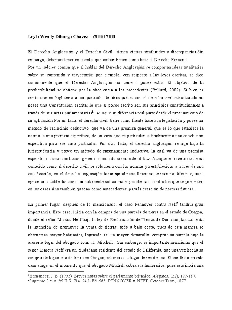Similitudes y diferencias: Derecho Anglosajón y Civil | PDF | Ley común ...