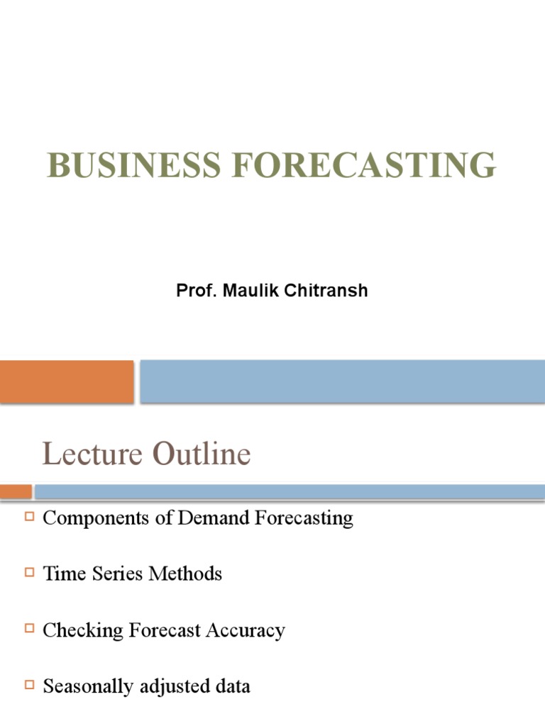 Business Forecasting | Download Free PDF | Forecasting | Moving Average