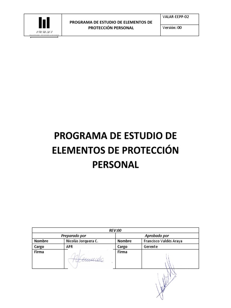 Estudio de Elementos de Protección Personal | PDF | Calidad (comercial ...