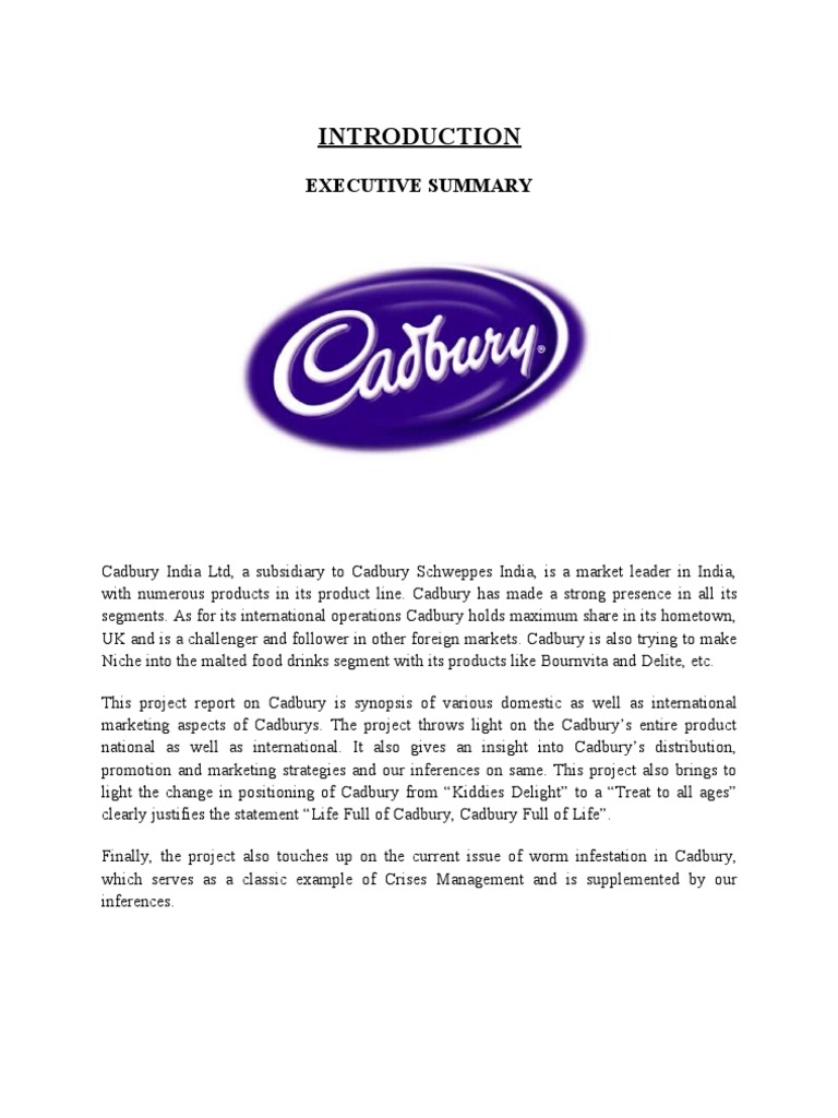 Cadbury's Market Leadership Overview | PDF | Chocolate | Brand