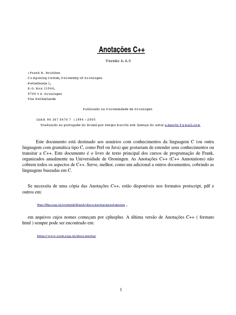 Cplusplus - PT BR | PDF | C ++ | Linguagem de programação