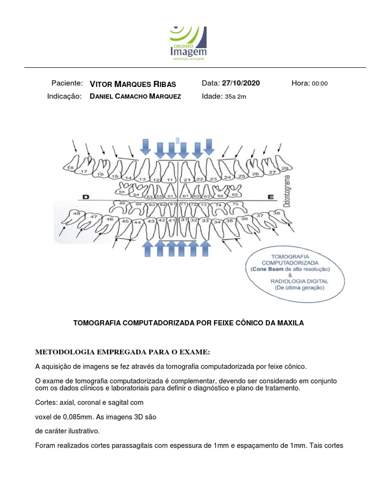 Paciente: Data: 27/10/2020 Hora: Indicação: D Idade:: Itor Arques Ibas ...