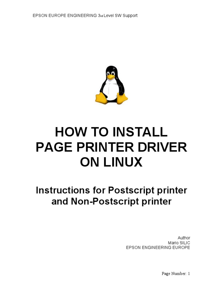 How To Install Printer Driver Linux | PDF | Printer (Computing) | Media Technology