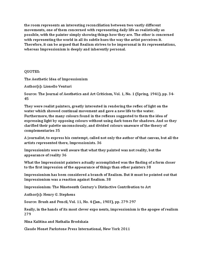 Second Art Essay Ideas | PDF | Impressionism | Claude Monet