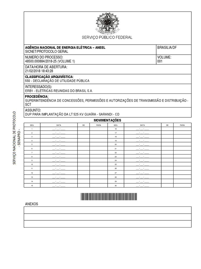 Processo Aneel Pdf Servidão Administrativa Transmissão De Energia