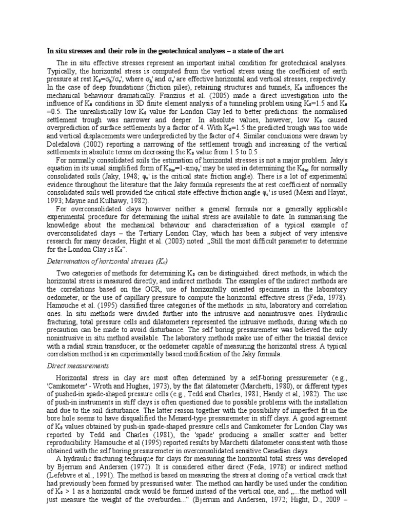 K 0 OCR Clay | PDF | Geotechnical Engineering | Prediction