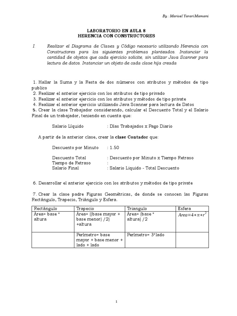 Herencia Con Constructores Java | PDF | Herencia (Programación Orientada a Objetos) | Salario