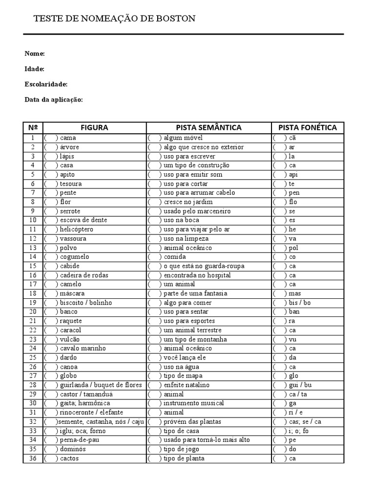 Folha Resposta Boston | PDF
