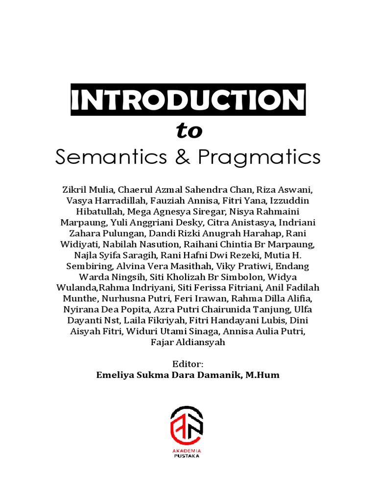 Introduction To Semantics & Pragmatics | Download Free PDF | Lexicon | Cognitive Science