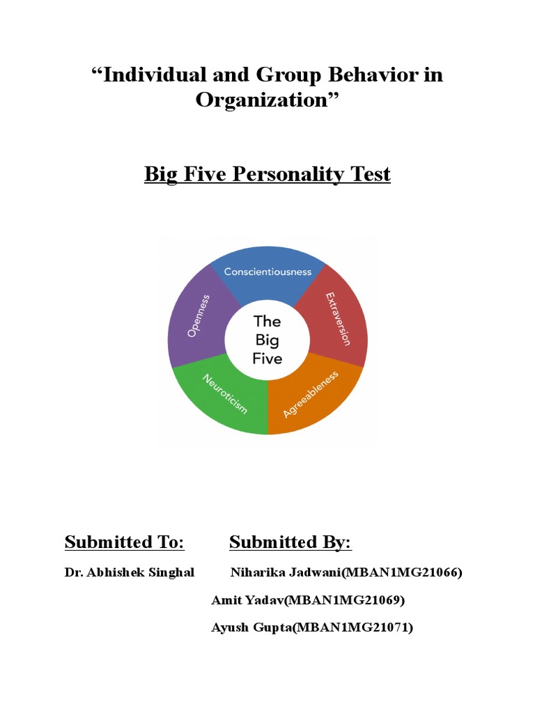 Big Five Result Group P. | PDF | Extraversion And Introversion | Psychology