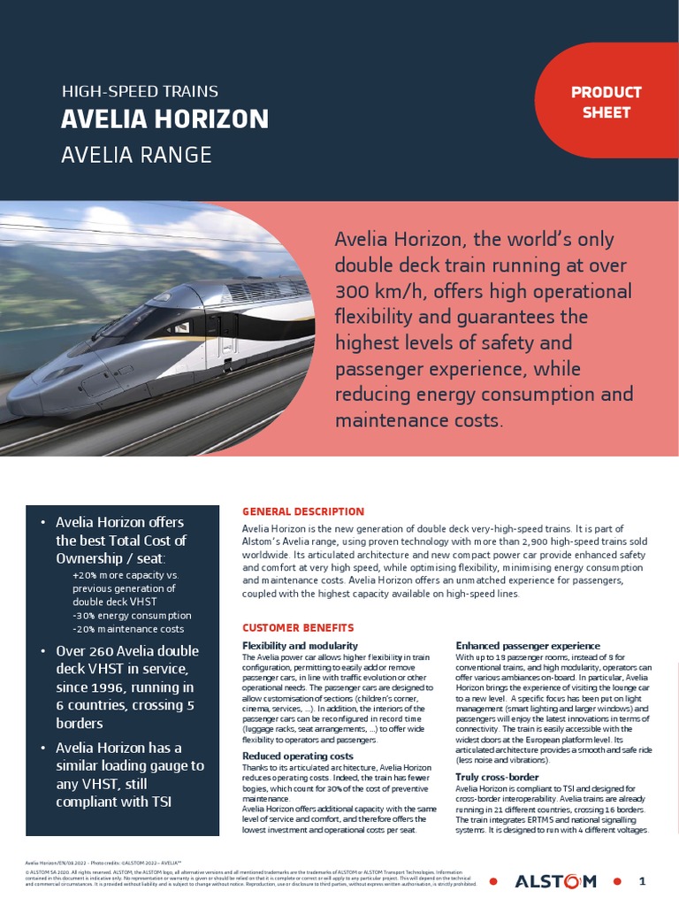 Avelia Horizon | PDF | Train | Car