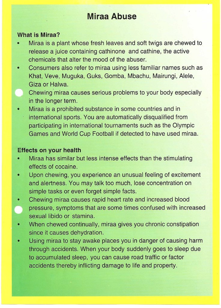 Miraa's Impact on Sexual Health | PDF | Medical Specialties | Clinical ...