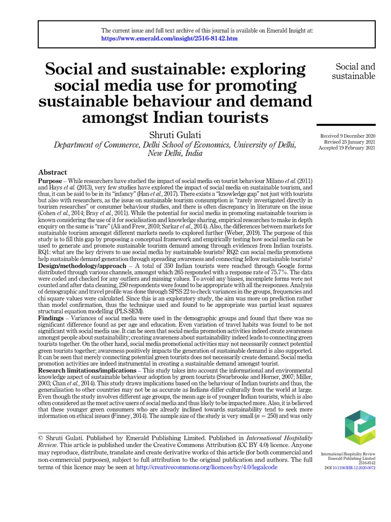 Social and Sustainable - Exploring Social Media Use For Promoting ...