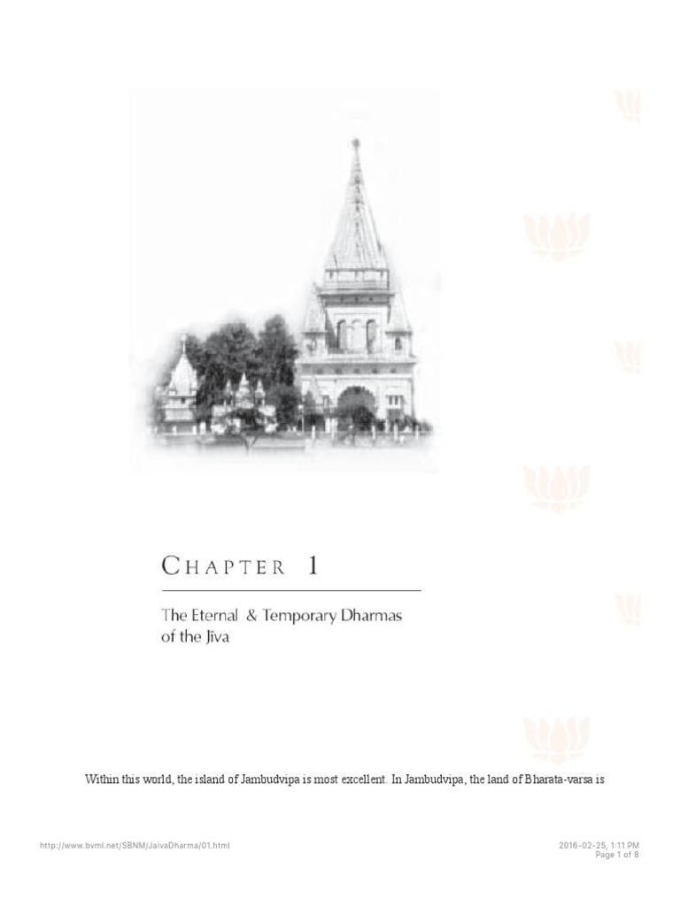 Jaiva Dharma - Chapter 1 - 0 | PDF | Matter | Hindu Philosophy