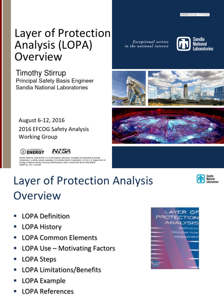 Layer of Protection Analysis (LOPA) : Timothy Stirrup | PDF | Risk ...