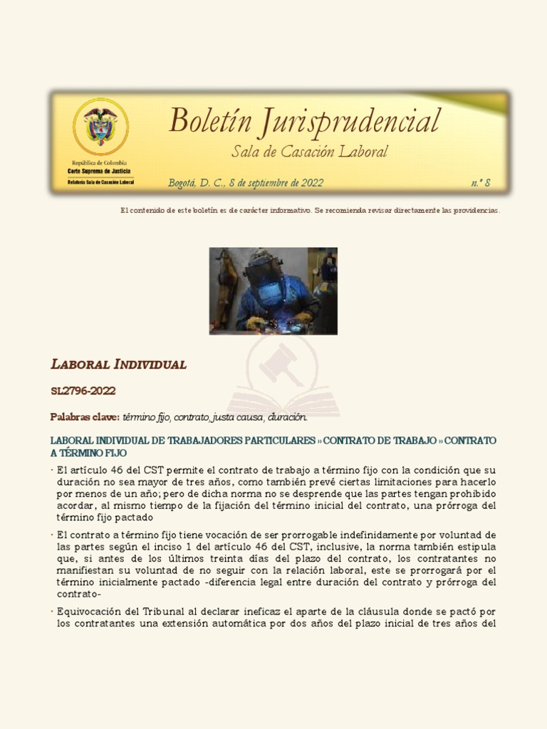 Boletin 8 Laboral | Descargar gratis PDF | Pensión | Debido al proceso