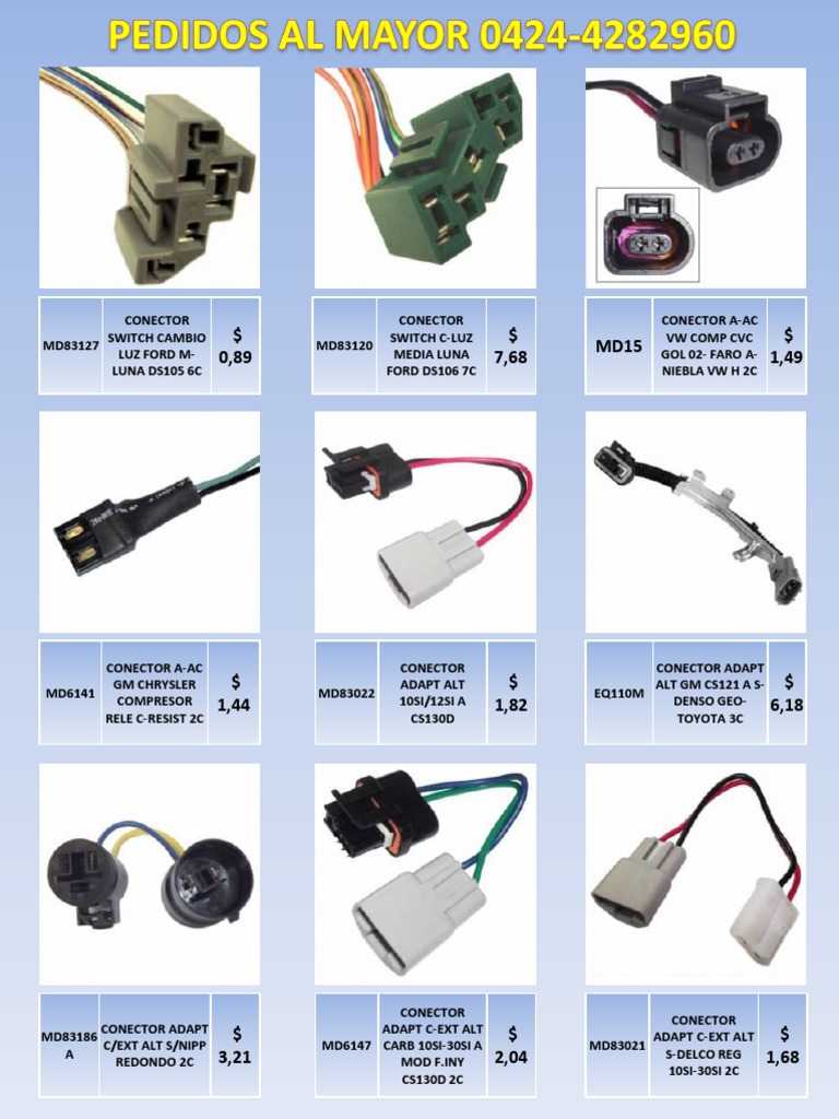 Catálogo de Conectores Eléctricos Automotrices | PDF | Fabricantes de ...