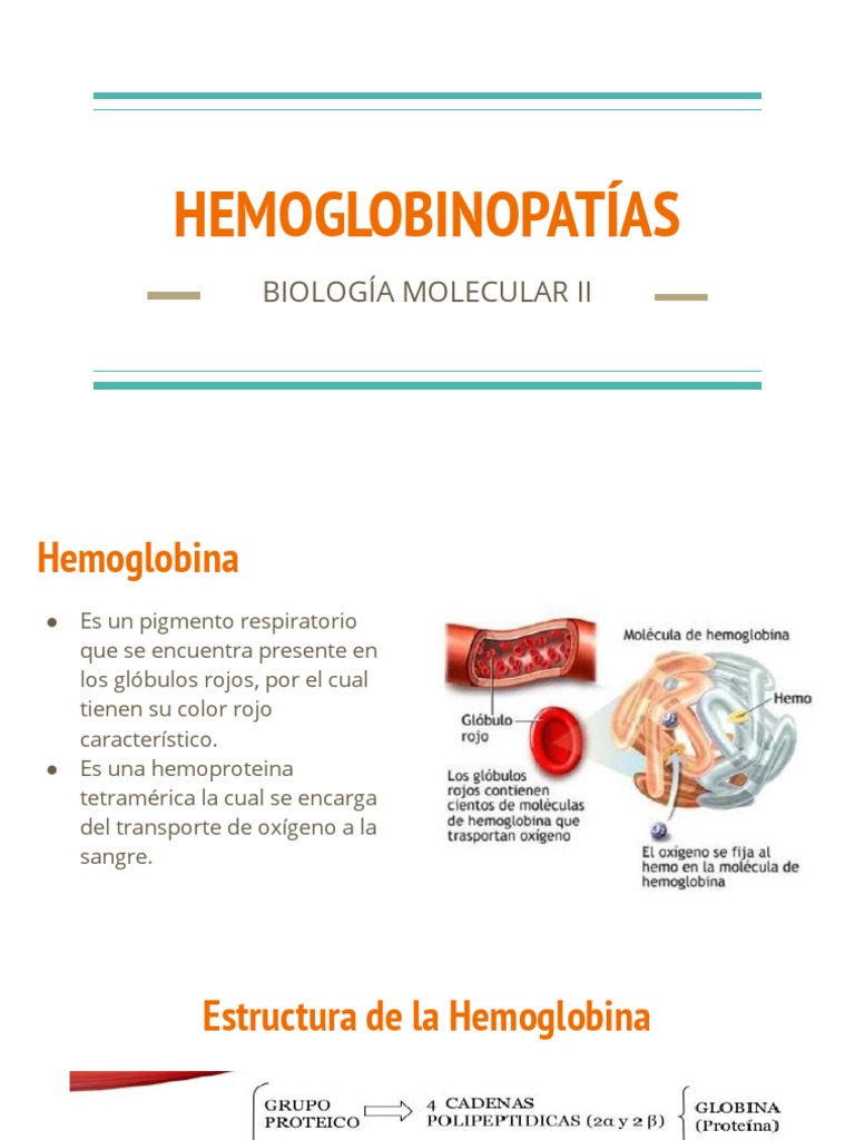 Hemoglobinopatías: Estructura y Función | PDF | Mutación | Gene