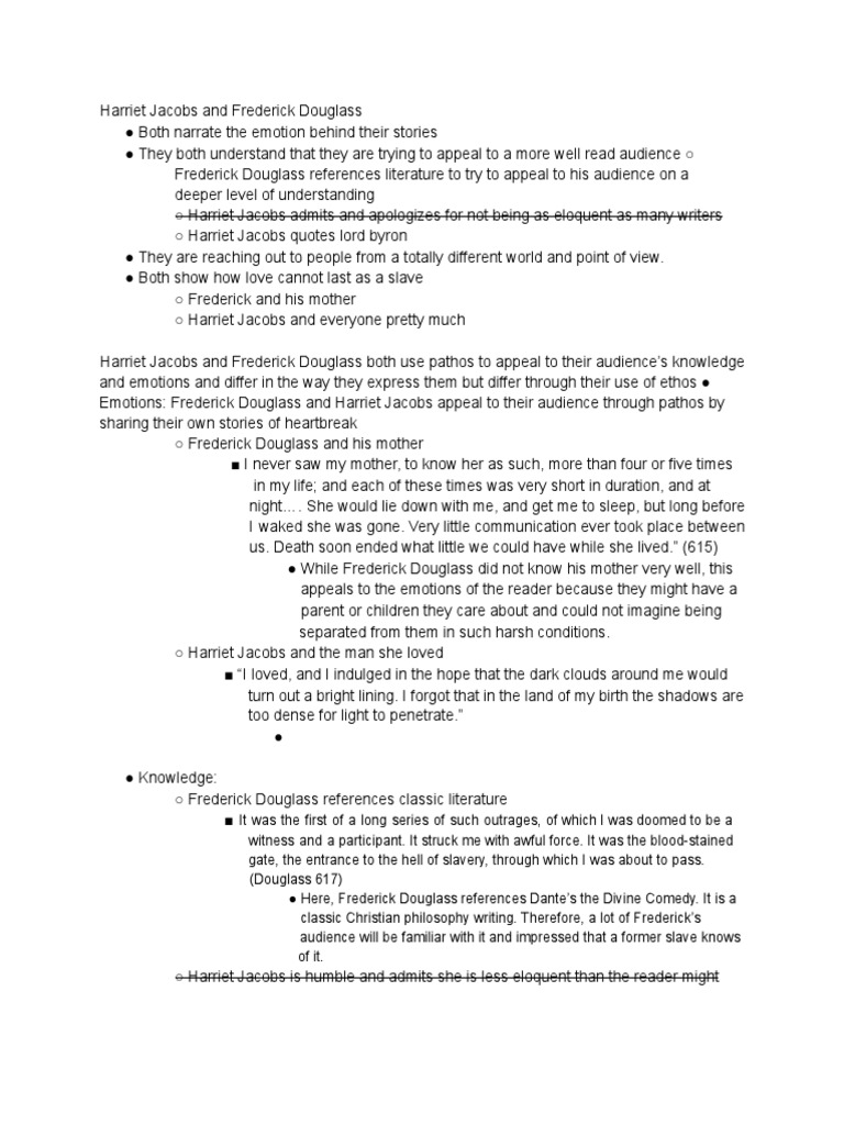 Harriet Jacobs and Frederick Douglass | PDF | Frederick Douglass