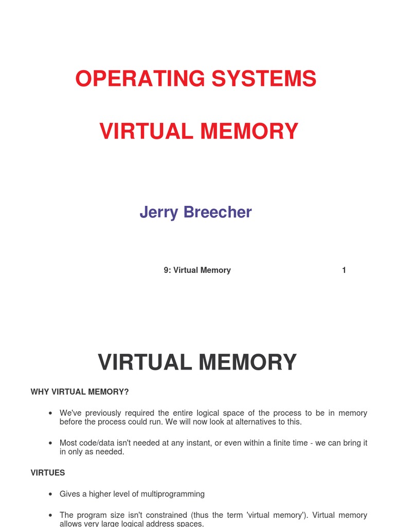 Virtual Memory | PDF | Computer Data Storage | Data