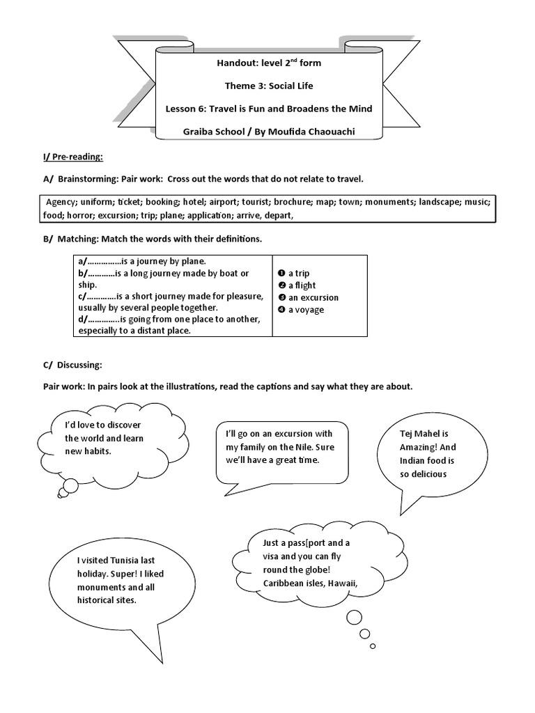 Handout Lesson 6 2nd Form | PDF
