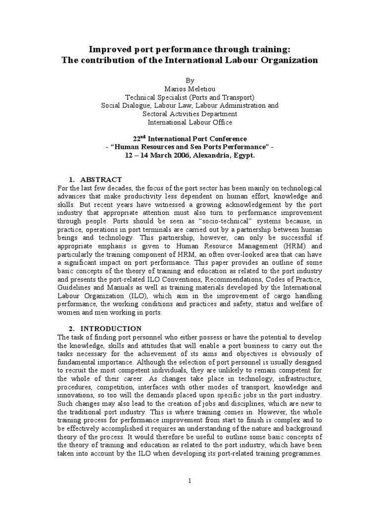 ILO Training | PDF | Learning | Motivation