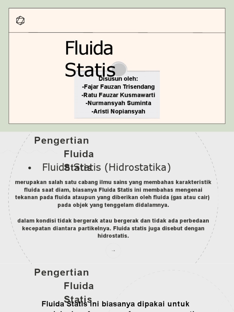 Fluida Statis | PDF | Filsafat | Sains & Matematika