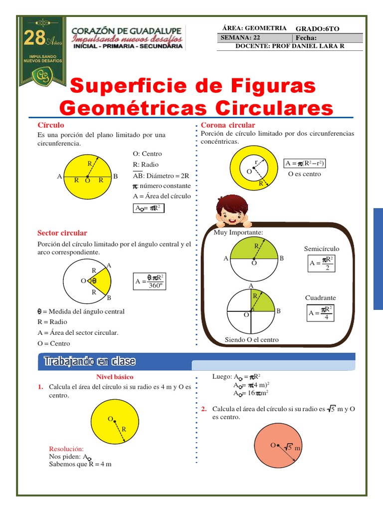 Área de Los Circulos | PDF | Circulo | Matemática Elemental
