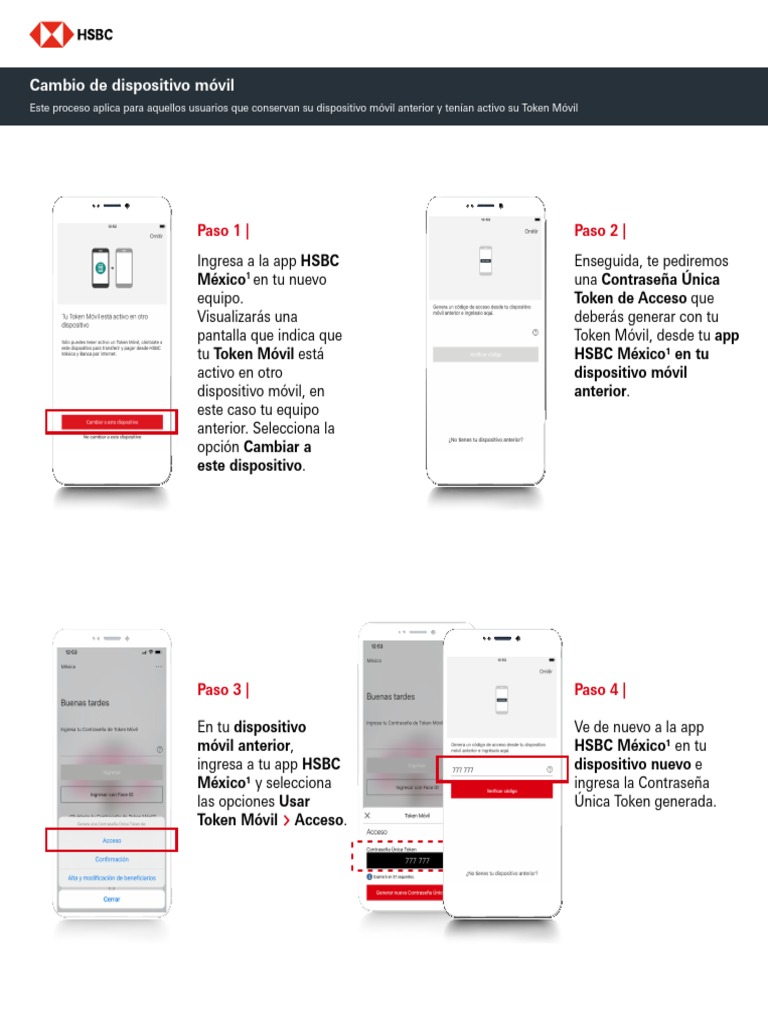 Realizar Cambio Dispositivo Movil | PDF | Aplicación movil | Contraseña