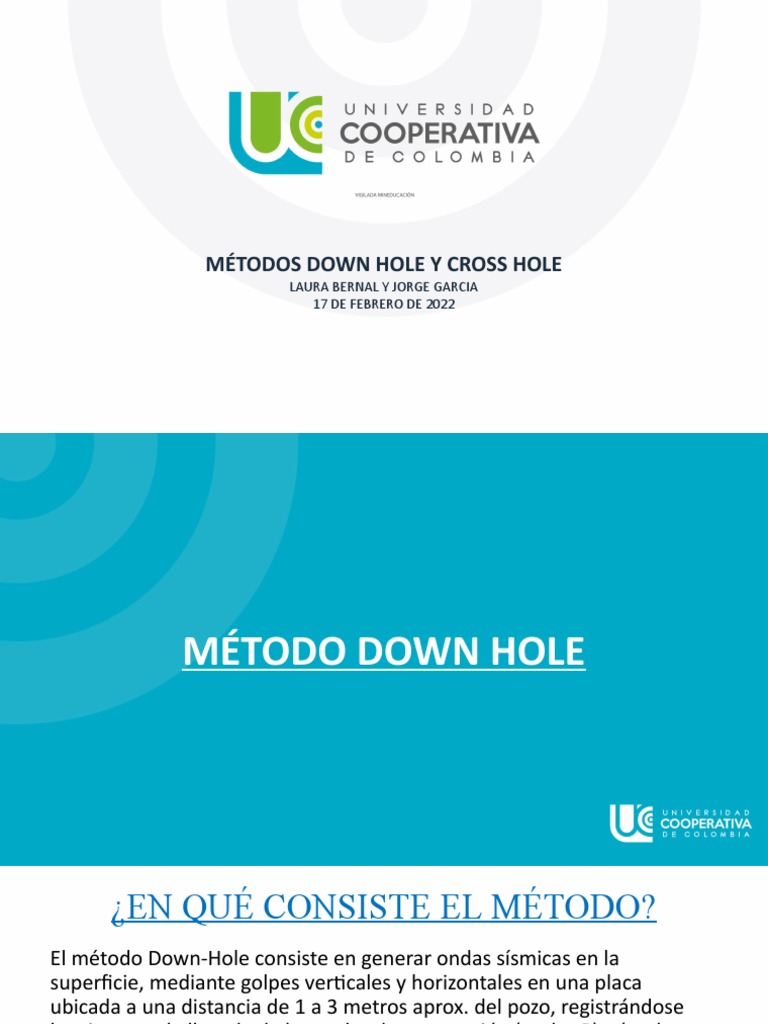 Métodos Down Hole y Cross Hole en Geofísica | PDF | Fundación profunda ...