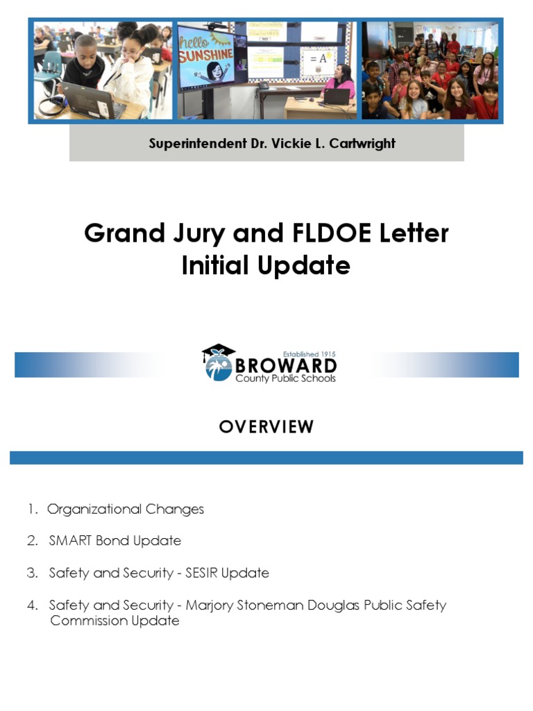 Grand Jury and FLDOE Letter Initial Update Final | PDF | Americans With ...
