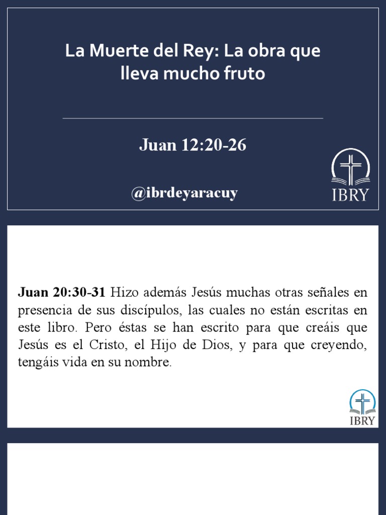 Presentación Sermón Juan 12-27-43 | PDF | Juan el apóstol | Jesús