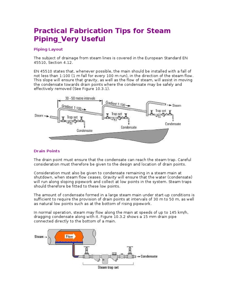 Practical Fabrication Tips For Steam Piping | PDF | Steam | Gases