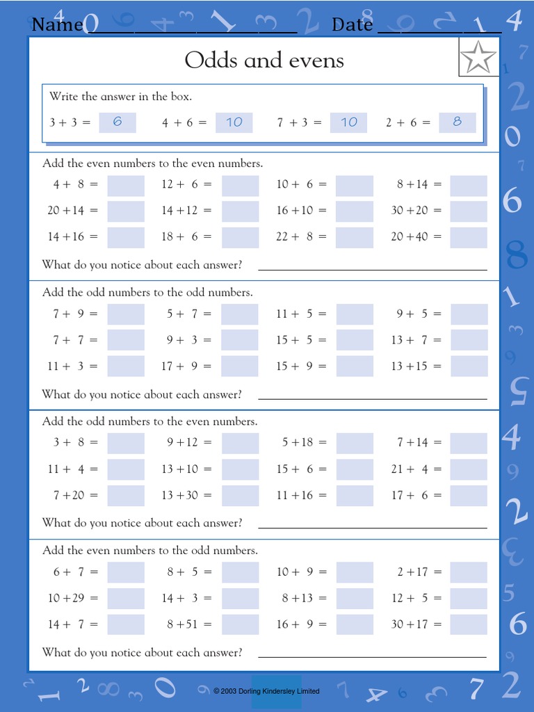 Odd and Even Numbers | PDF