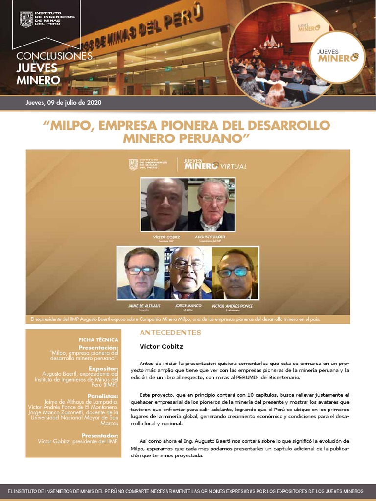 Historia de Milpo | PDF | Minería | Perú