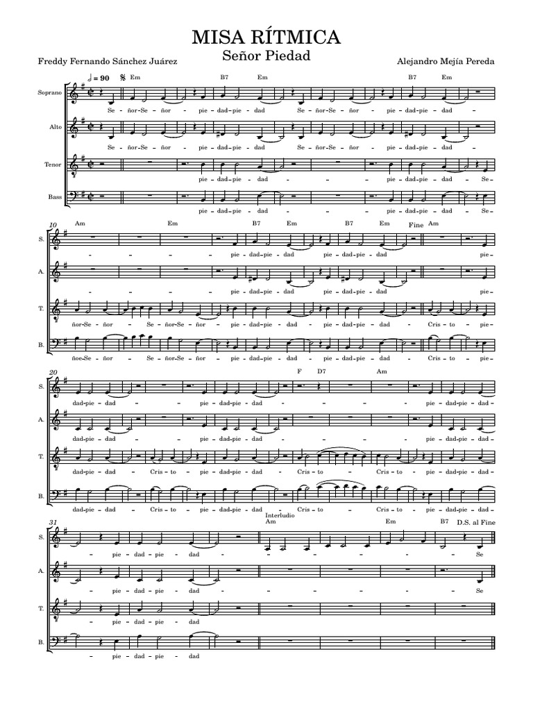 Lyrical Rhythm A Musical Score And Lyrics In Spanish PDF Musical