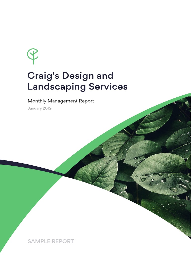 Monthly Performance Report Craig Design and Landscaping | PDF | Revenue ...