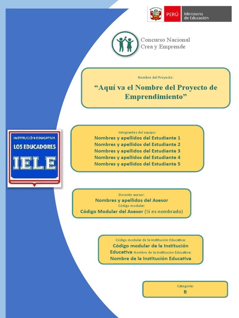 Cat. B - Proyecto de Emprendimiento | PDF | Business