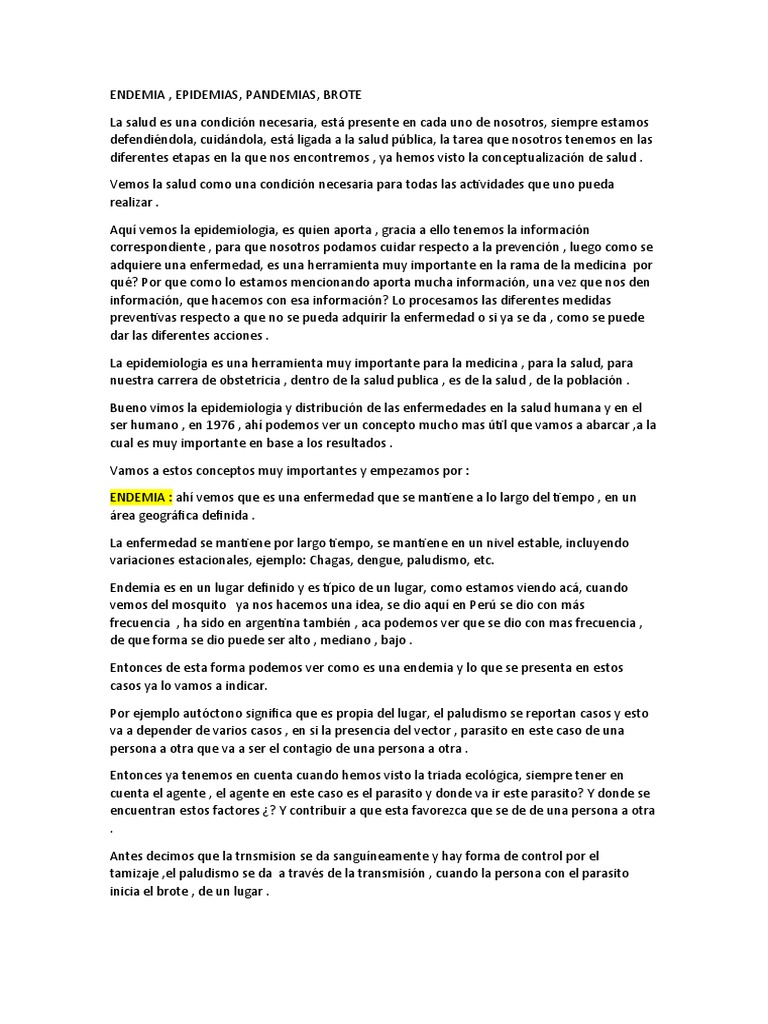 ENDEMIA | PDF | Epidemiología | Malaria