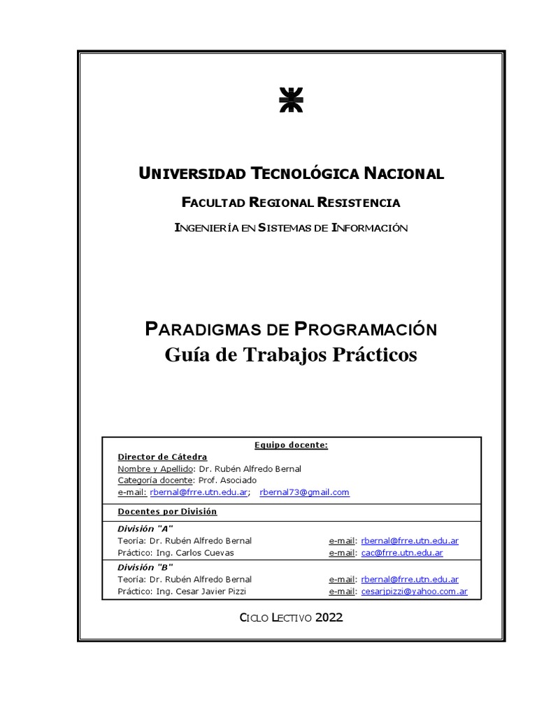 Ejercicios de Paradigmas de La Programación UTN | PDF | Números | Función (Matemáticas)
