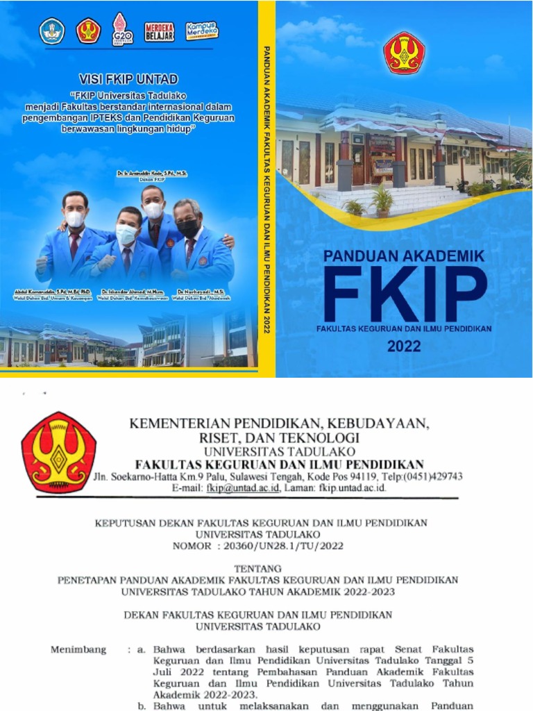 Panduan Akademik FKIP UNTAD Tahun 2022 | PDF | Seni